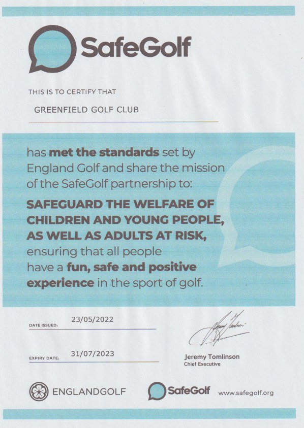 Safegolf – Greenfield Golf Club
